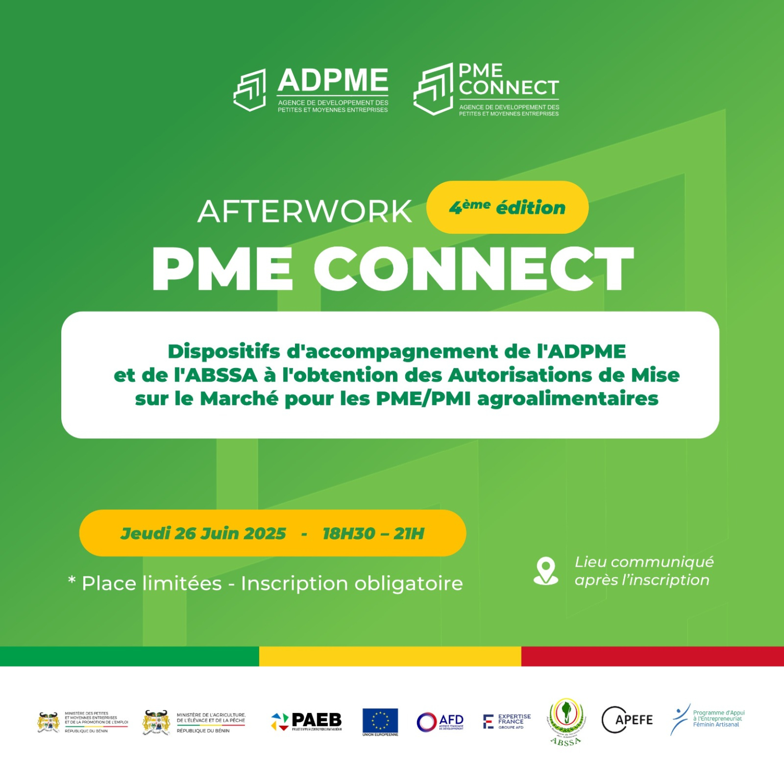 Inscriptions PME Connect – adpme Bénin